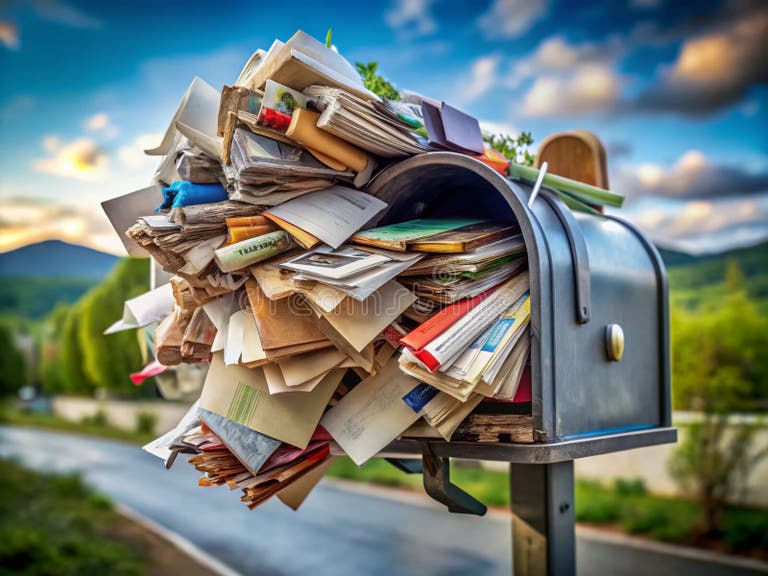 A Visual Representation of Information Overload a Cluttered Mailbox ...