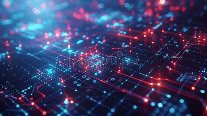 Visual Representation of Interconnected Digital Networks and Flowcharts ...
