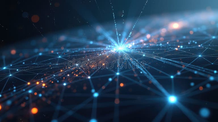 Visual Representation of Interconnected Networks with Bright Lights and ...