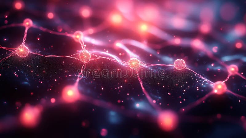 Visual Representation of an Internet Connection Illustrated As Glowing ...