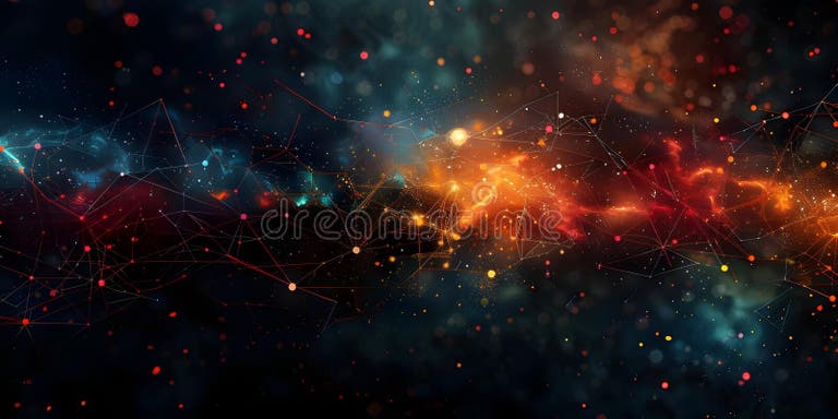 Visual Representation of Internet Connectivity, Cybersecurity, Data ...