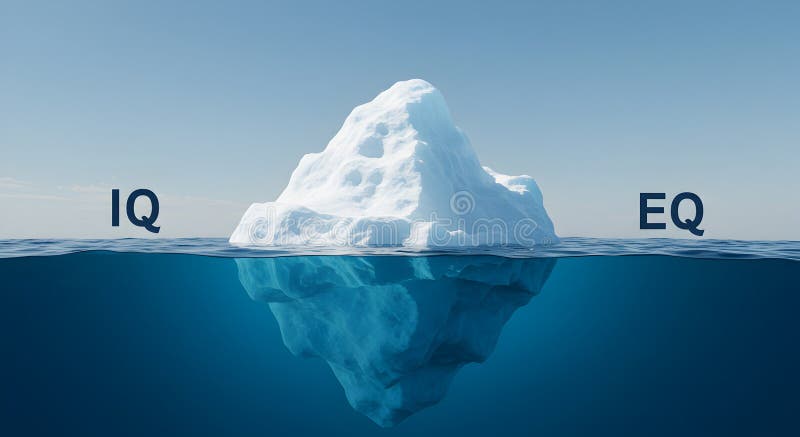 Iq Vs Eq Iceberg Comparison Intelligence Quotient Emotional ...