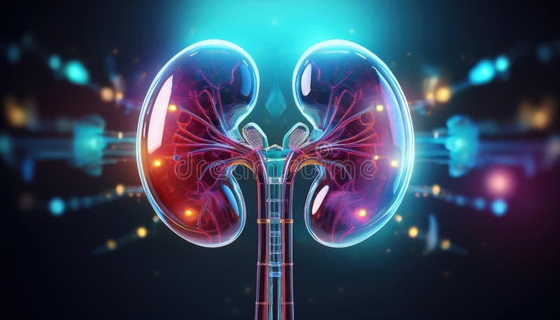 Visual Representation of Kidney Anatomy and Stock Image - Image of ...