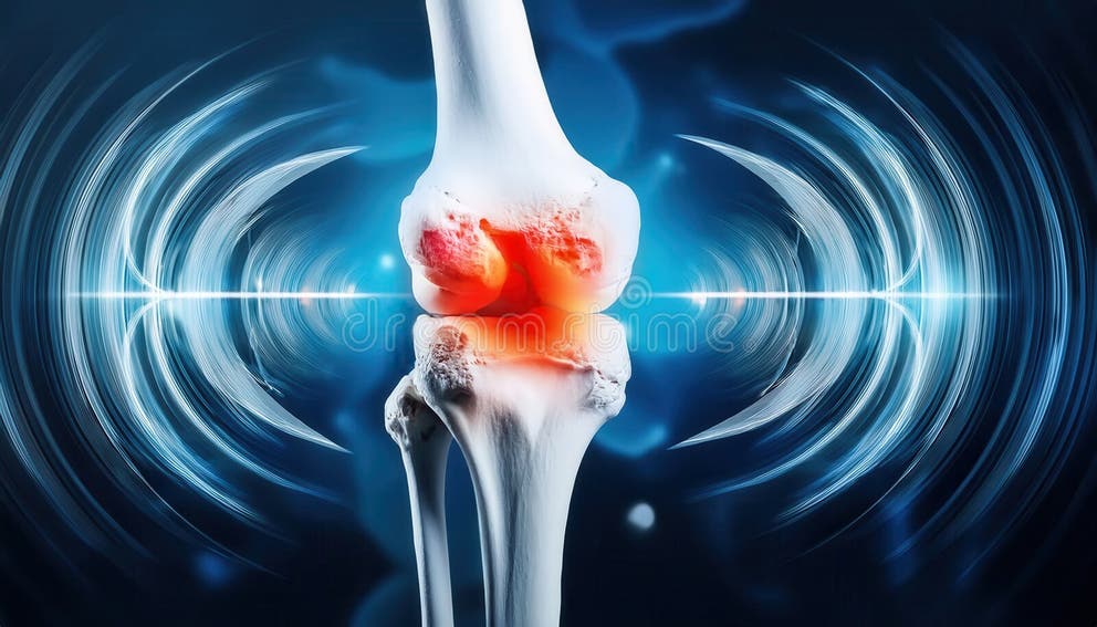Illustration of Joint Inflammation Represented through Dynamic Waves ...