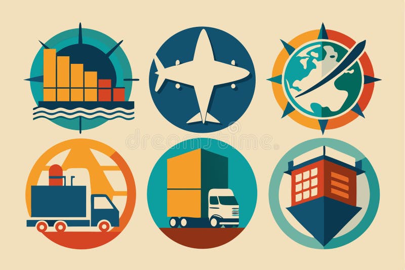 A Visual Representation of Logistics, Showcasing the Import and Export ...
