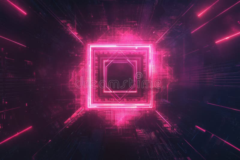 Visual Representation of a Microchip Technology Design with Neon ...
