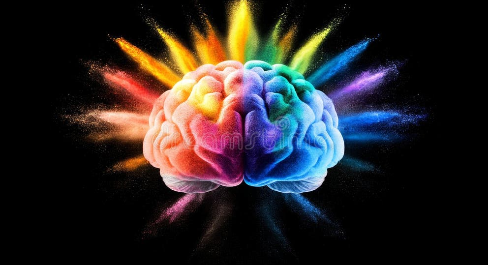 Visual Representation of a Mind in the Midst of Exploding with Insight ...