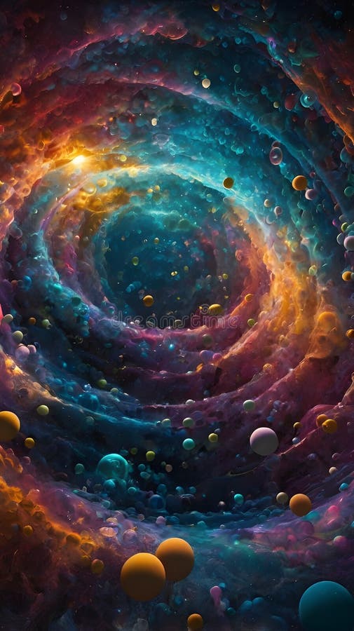 A Visual Representation of the Multiverse Theory, Stock Illustration ...