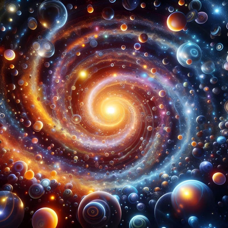 A Visual Representation of the Multiverse Theory, Stock Illustration ...