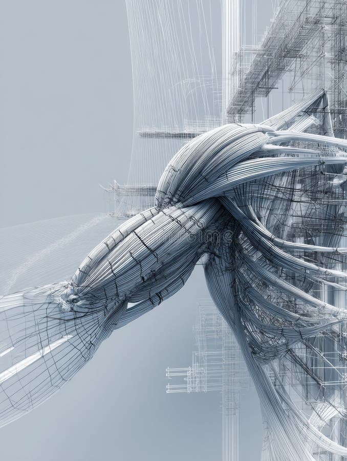 3D Wireframe Visualization of Muscle Structure in Detailed Design ...