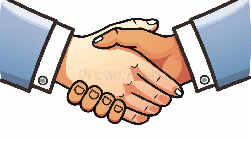 A Visual Representation of Mutual Agreement and Connection, a Handshake ...