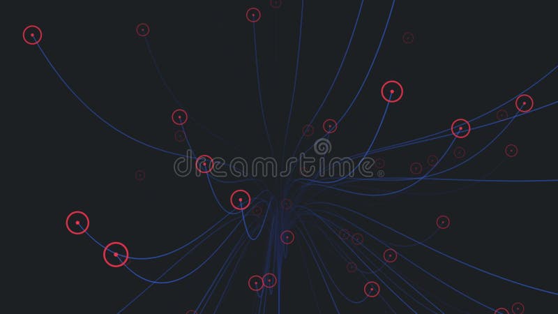 Exploring a Network Nodes and Connections Mapped in Lines and Dots Stock Video - Video of ...