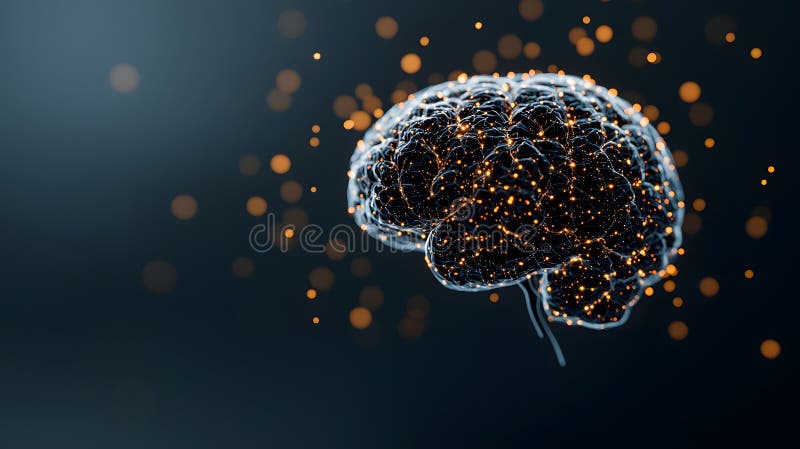 Visual Representation of a Neural Network in an Artistic Depiction of a ...