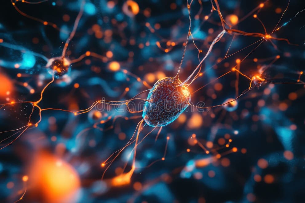Visual Representation of Neurons Connecting in a Vibrant Neural Network ...