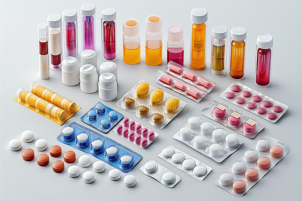 A Visual Representation of Nicotine Replacement Therapy Products Like Patches and Gum. Stock ...