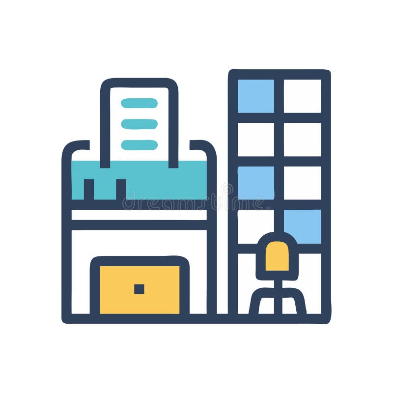 Visual Representation of Office Spaces Stock Vector - Illustration of ...