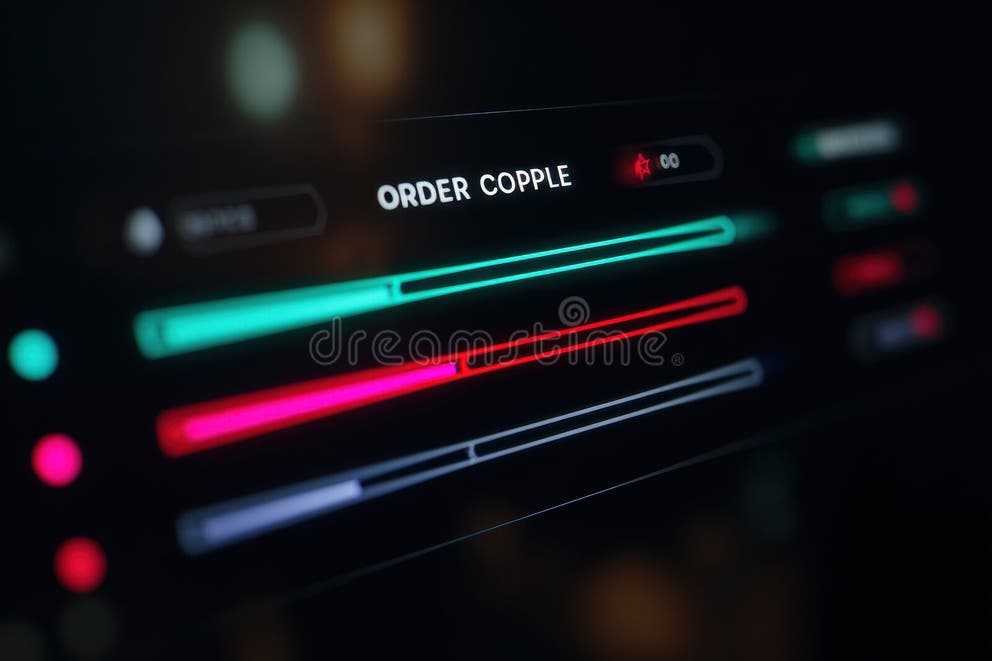 Visual Representation of an Order Complete Progress Bar Glowing in ...