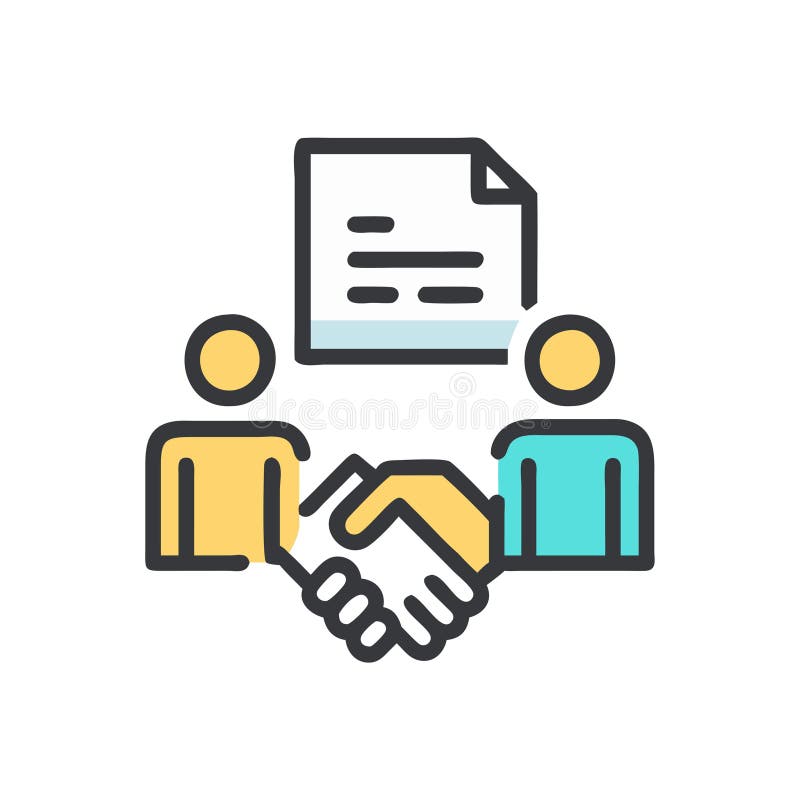 Visual Representation of Outsourcing Agreements Stock Vector ...