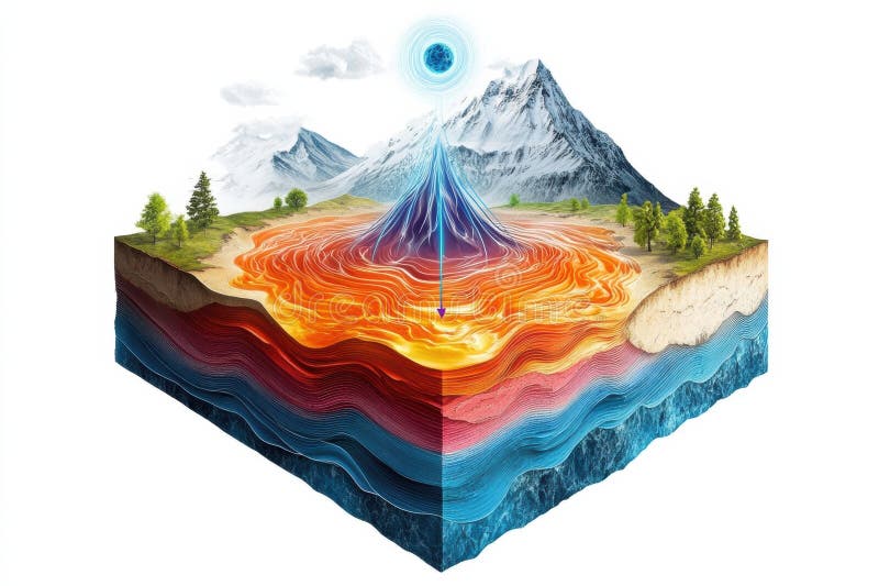 Visual Representation of P-wave Propagation through Earth Layers in ...