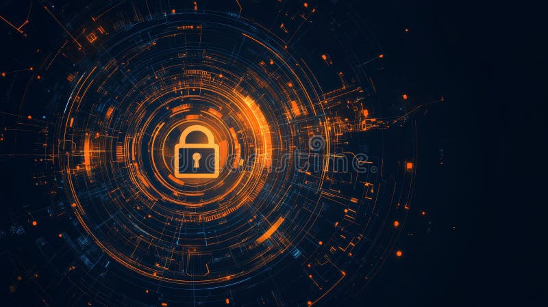 A Visual Representation of a Padlock in the Middle of a Dynamic ...