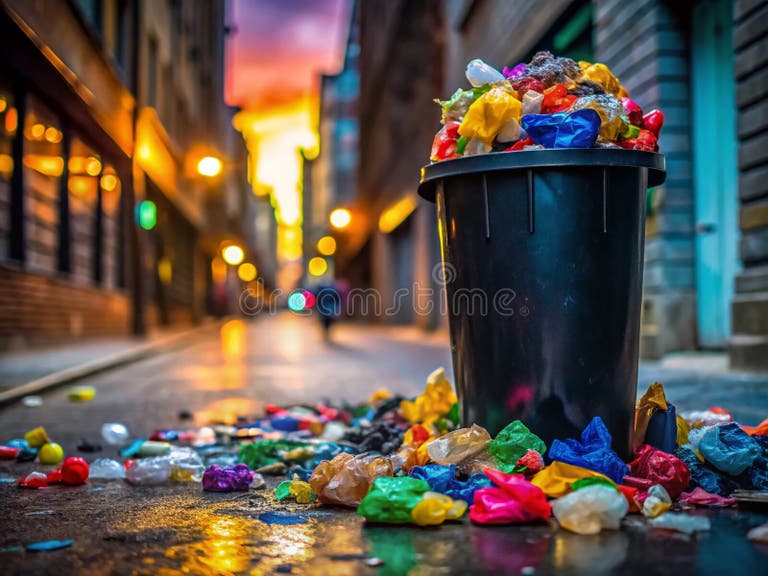 A Visual Representation of the Plastic Pollution Crisis an Overflowing ...