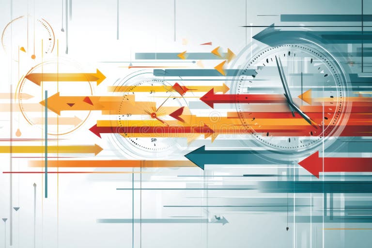 Visual Representation of Productivity Concept Featuring a Clock and ...