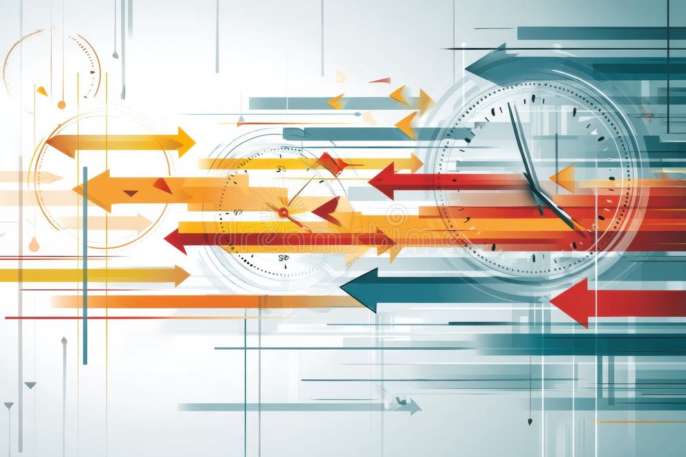 Visual Representation of Productivity Concept Featuring a Clock and ...