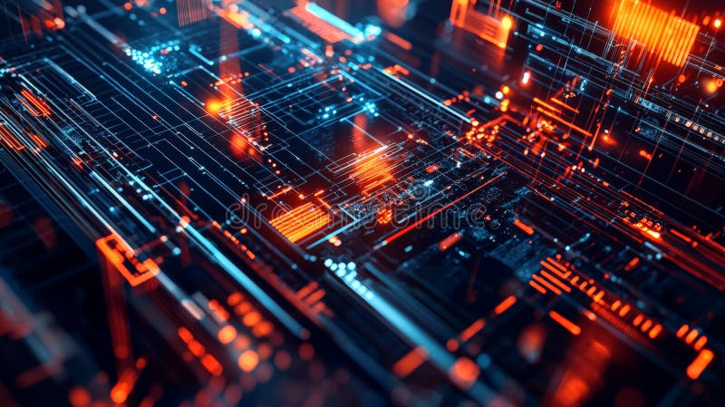A Visual Representation of Quantum Computing, Showcasing the Complexity ...