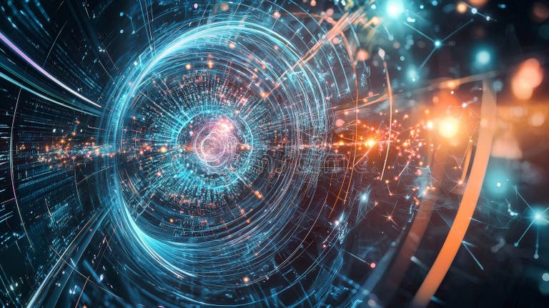 A Visual Representation of Quantum Computing, Showcasing the Complexity ...