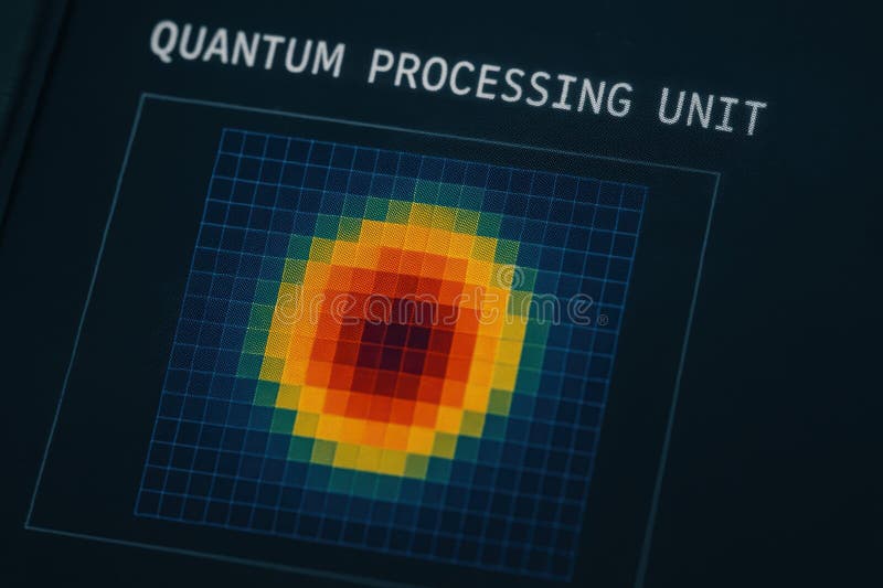 Visual Representation of Quantum Processing Unit with Colorful Data ...