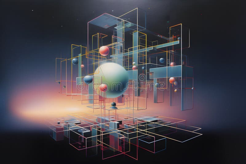 Visual Representation of Qubit Superposition in Quantum Mechanics Stock ...