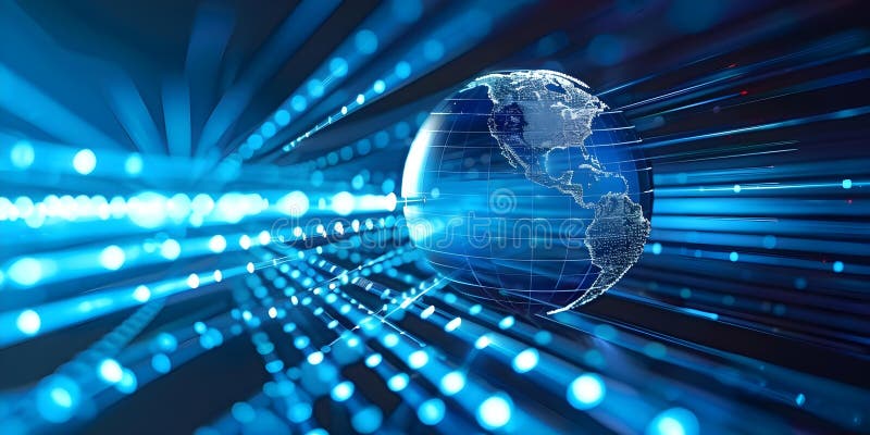 Visual Representation of Rapid Global Data Networking with Spinning ...