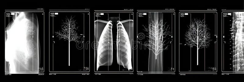 X-ray Scan Animation Illustrating the Impact of Smoking on Lung Health ...