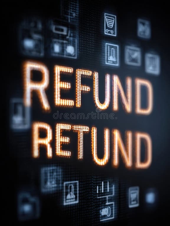Visual Representation of Refund Process Displaying Various Digital ...