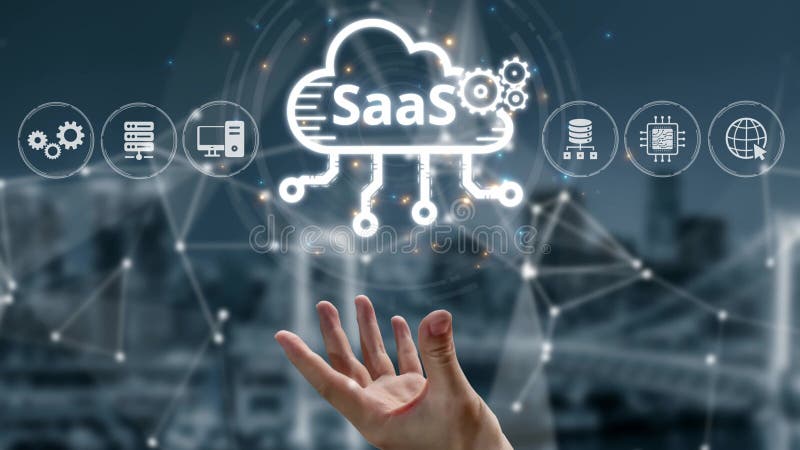 Saa S Software As a Service Platform Cloud System Muxer Stock Video ...