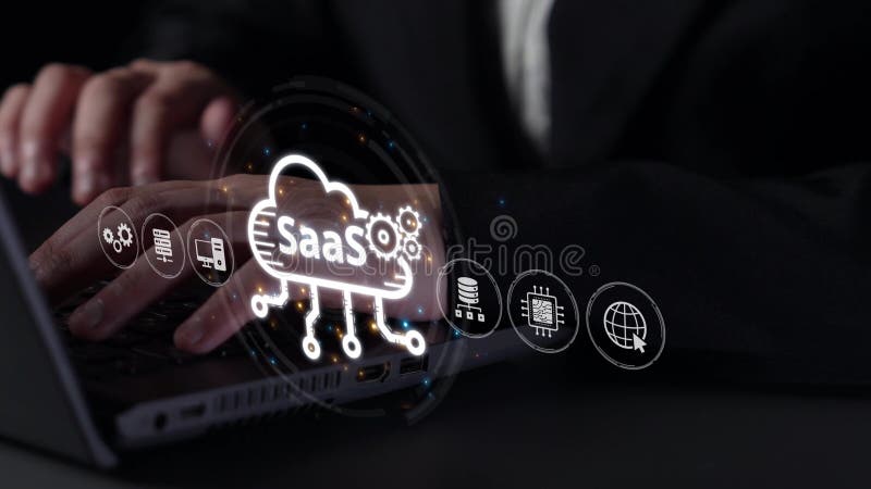 SaaS Software As a Service Platform Cloud System Muxer Stock Footage ...