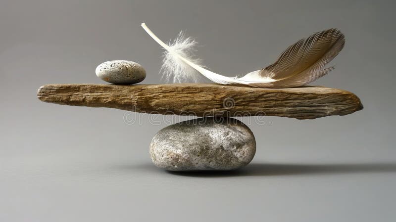 A Visual Representation of a Scale with a Feather on One Side and the ...