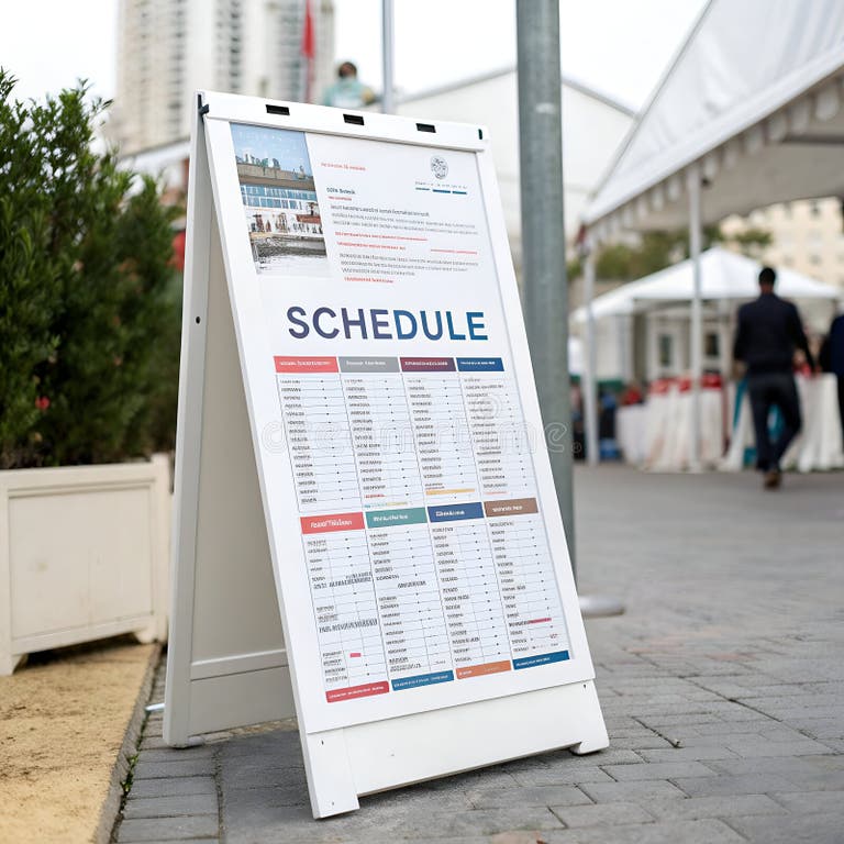 Schedule or Event Planning Concept Isolated on White Background Stock ...