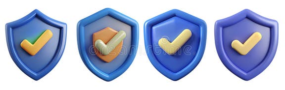 Visual Representation of Security Badges Featuring Colorful Designs and ...