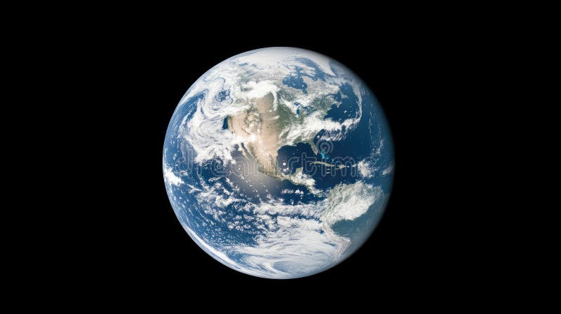 This Visual Representation Showcases Earth Against a Dark Backdrop ...