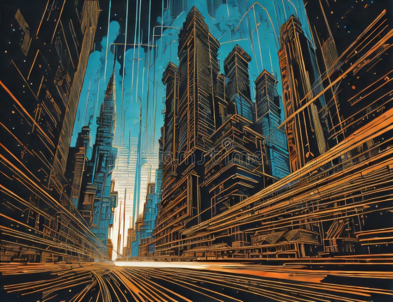 Visual Representation Showcasing a Blend of Abstract Structural ...