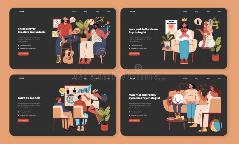 InDepth Diverse Coaching Sessions Illustrating Stock Vector ...