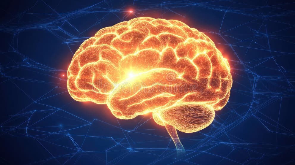 Scientific Depiction of the Brain and Nervous System Highlighting ...