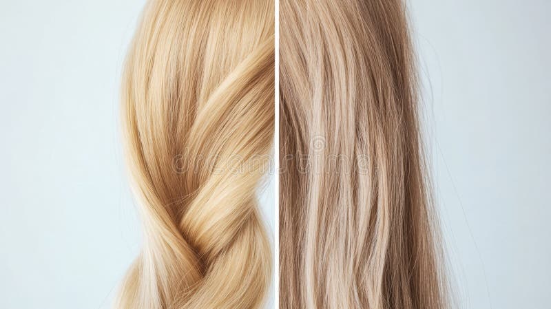 Comparison of Healthy Smooth Hair Strands and Brittle Damaged Hair ...