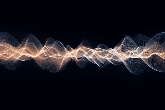 Visual Representation Of Sound Waves With Blend Of Orange And White Colors Creating Dynamic And