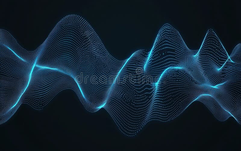 Visual Representation of Sound Waves Created by Digital Technology in a ...