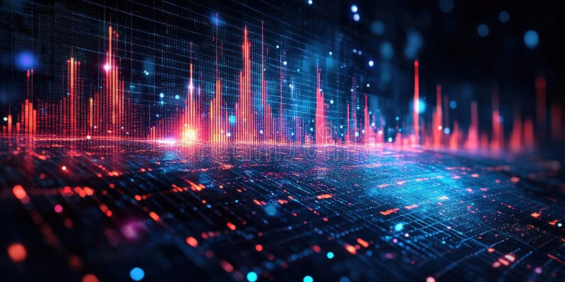 Visual Representation of Sound Waves and Data Signals in a Digital ...