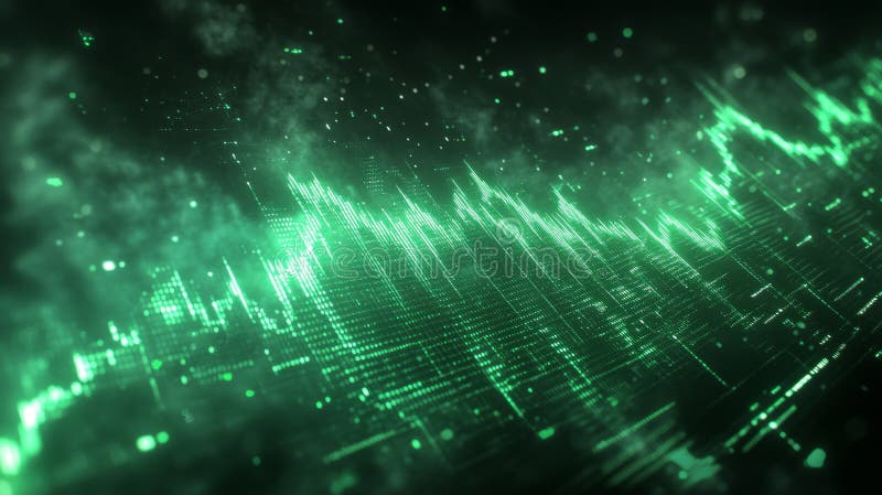 Visual Representation of Sound Waves Flowing in an Abstract Digital ...