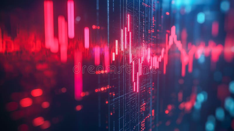 Visual Representation of Sound Waves Illustrating Data Patterns in Neon ...