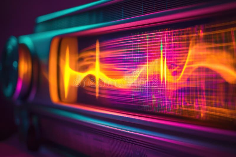 Visual Representation of Sound Waves from Radio, Showcasing Vibrant ...